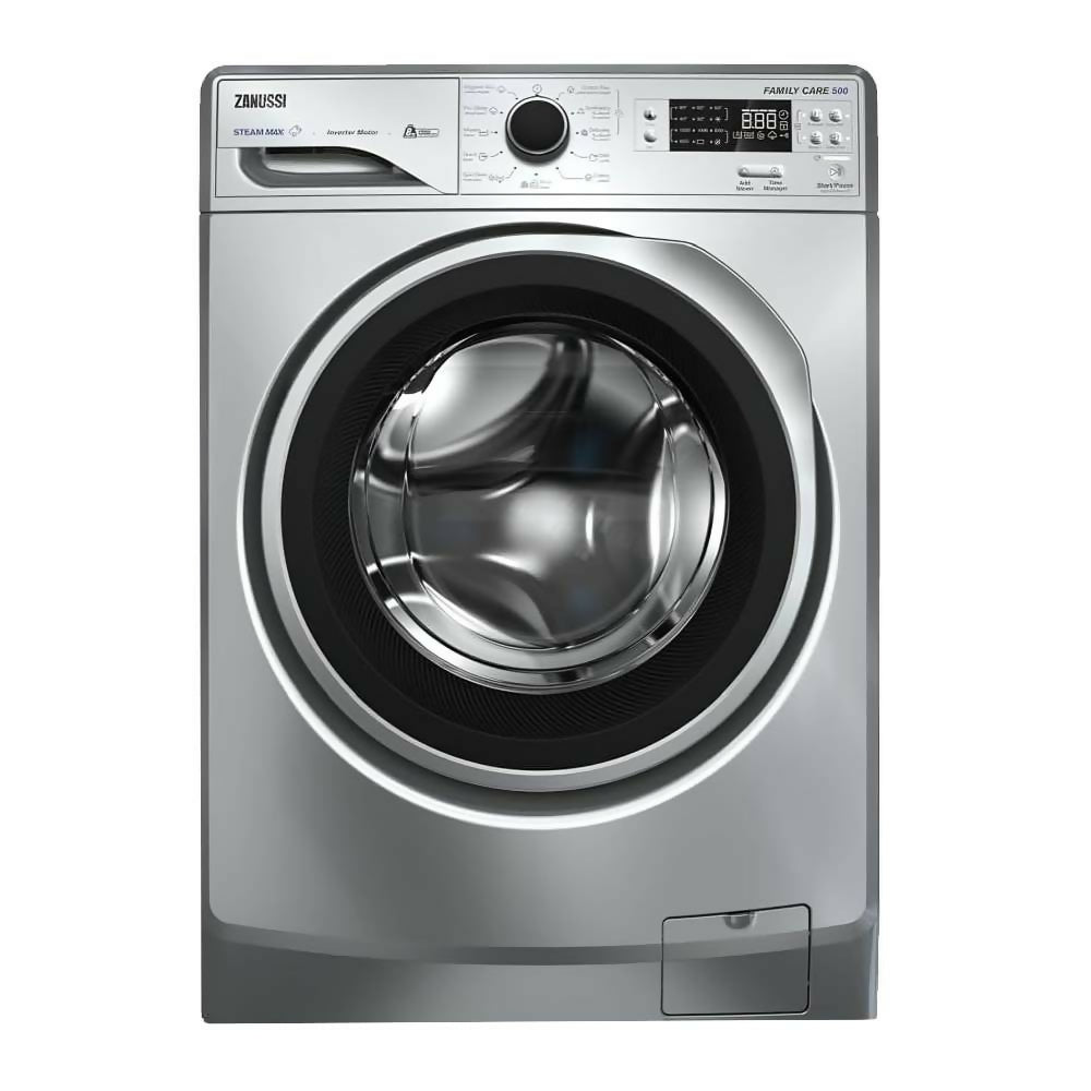 Zanussi Steam Max Full Automatic Washing Machine 8 Kg Inverter Silver ...