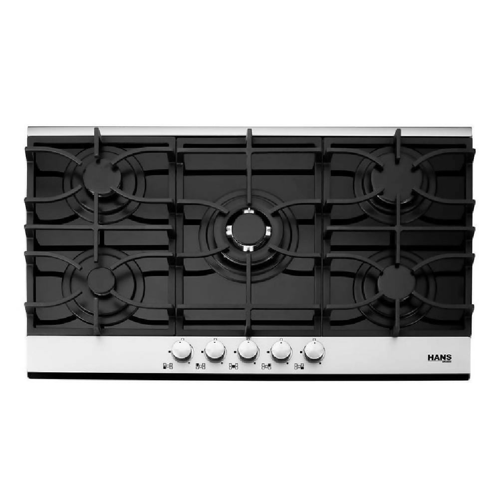 Hans Gas Built-In Hob 90 Cm 5 Burners Black 9210-19. – Rizkalla